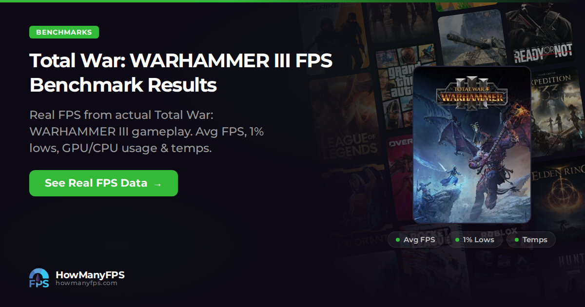 Total War: WARHAMMER III Benchmarks & Test Results – HowManyFPS