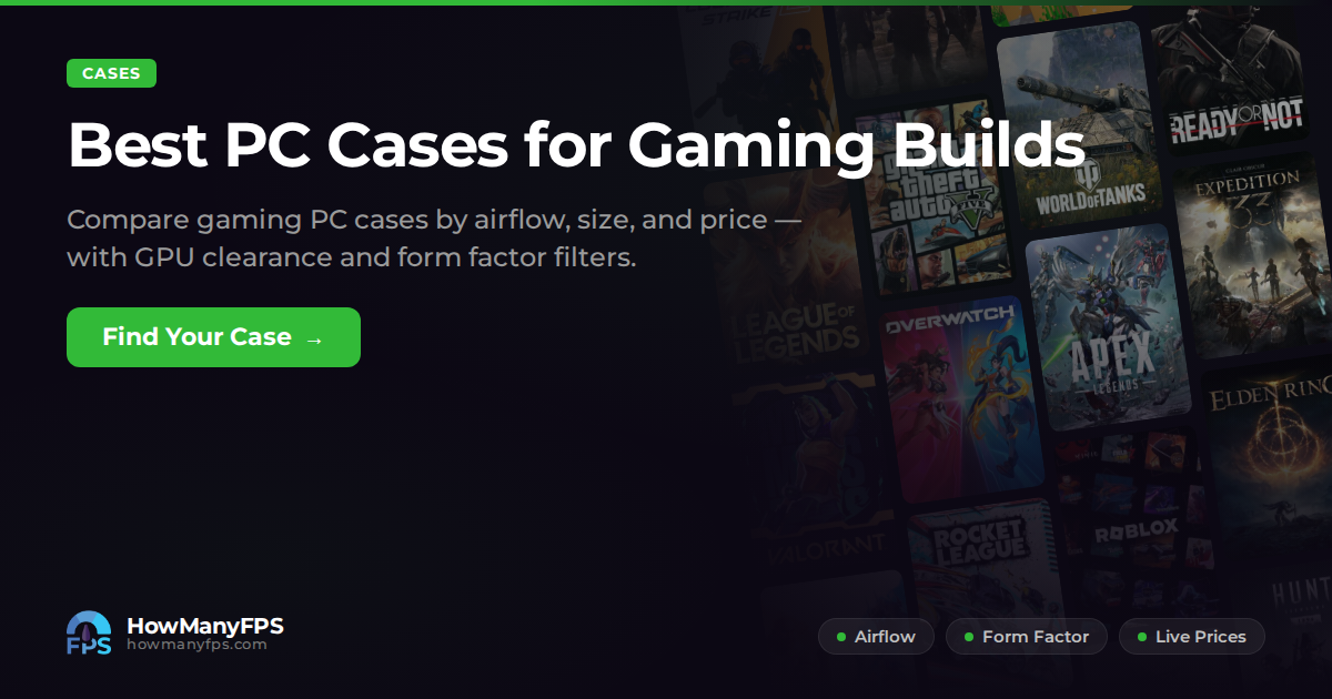 Best PC Cases for Gaming Builds 2026 – HowManyFPS