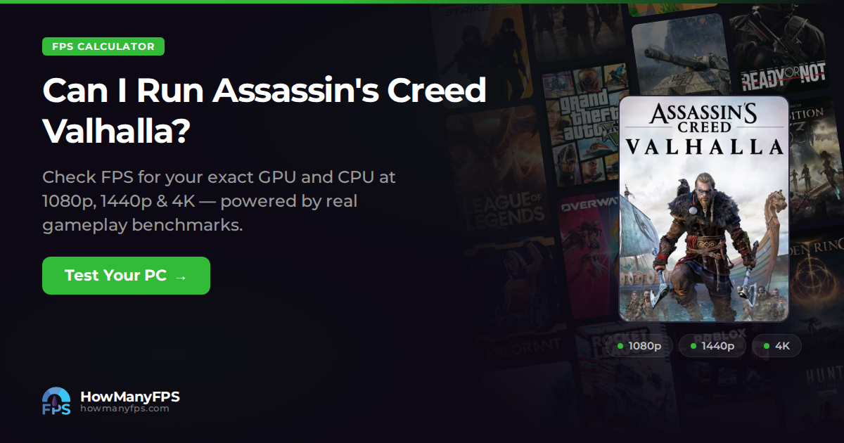 Assassin's Creed Valhalla FPS Calculator — Page 2 – HowManyFPS