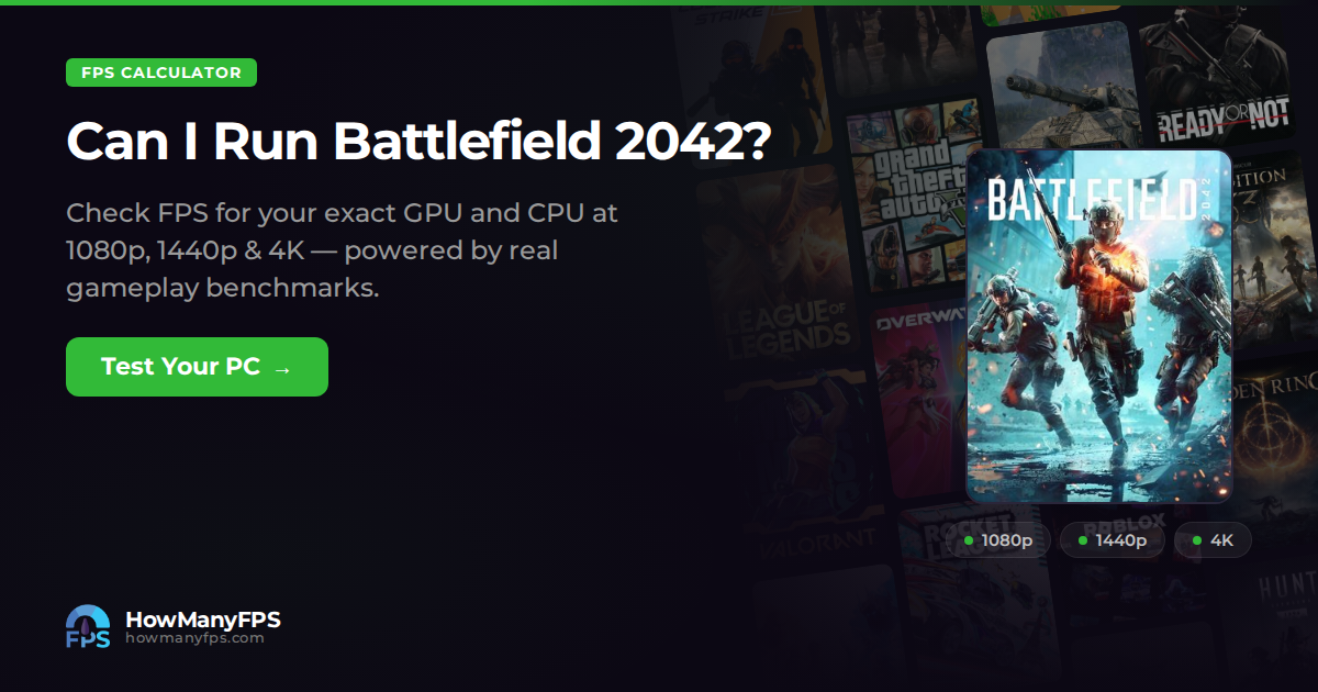 Battlefield 2042 FPS Calculator – HowManyFPS