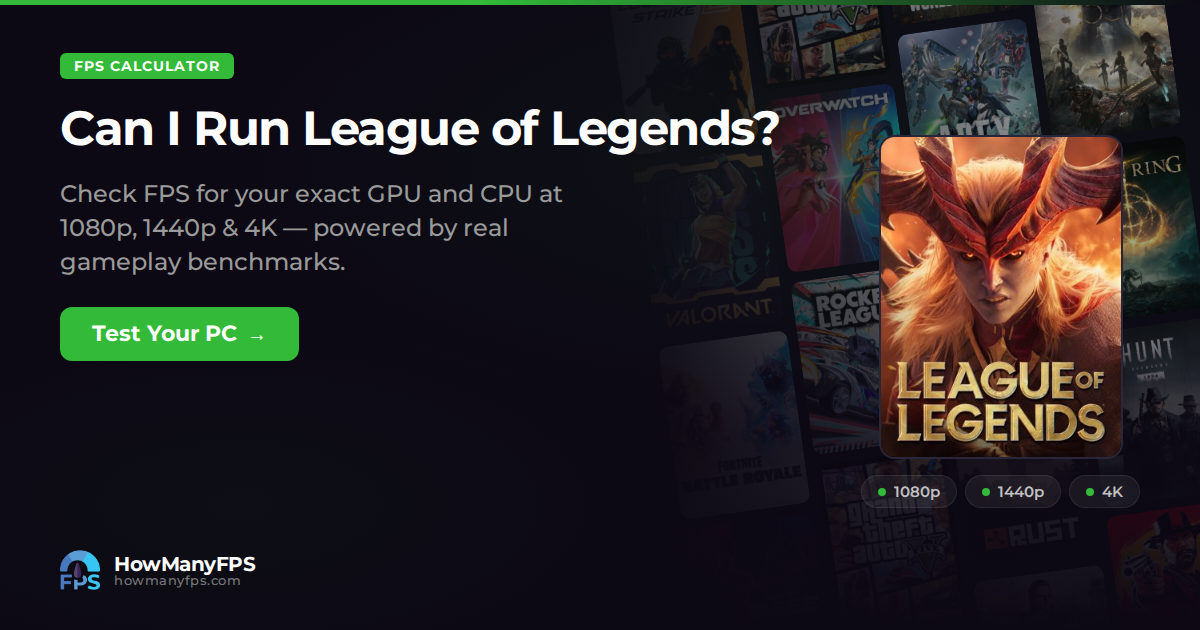League of Legends FPS Calculator – HowManyFPS