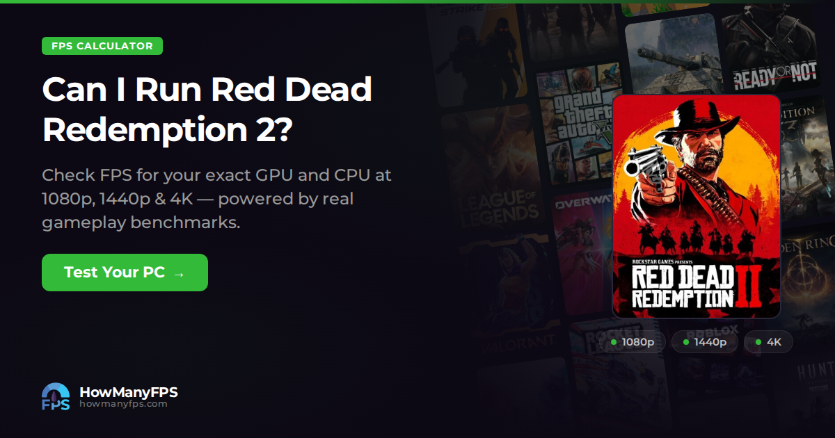 Red Dead Redemption 2 FPS Calculator – HowManyFPS