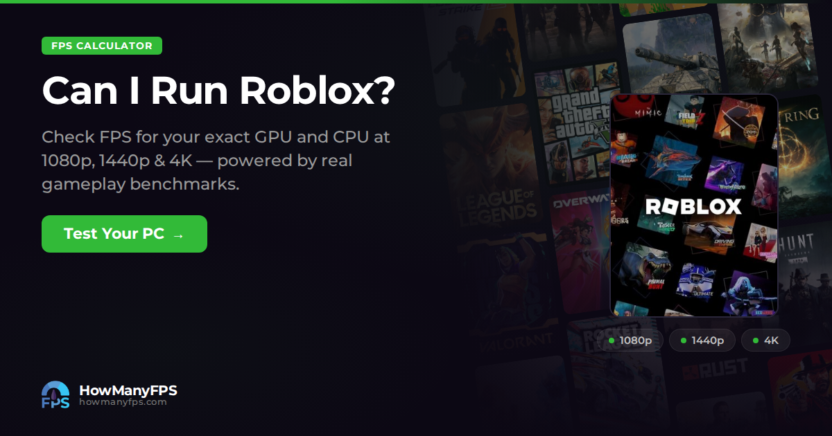 Roblox FPS Calculator – HowManyFPS