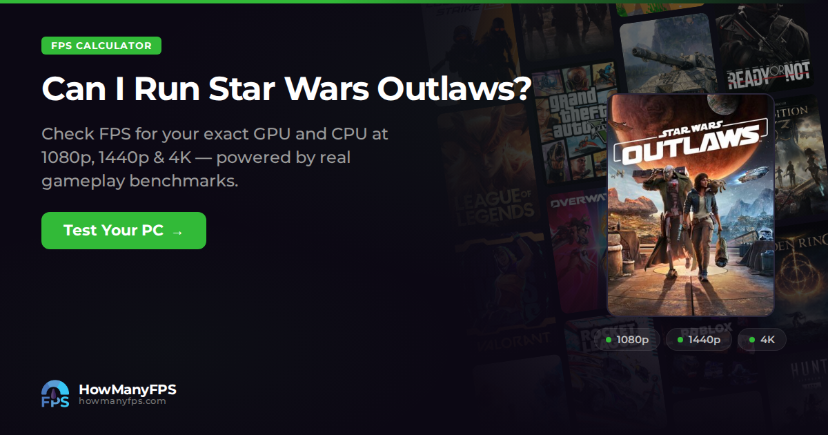 Star Wars Outlaws FPS Calculator — Can I Run It? – HowManyFPS