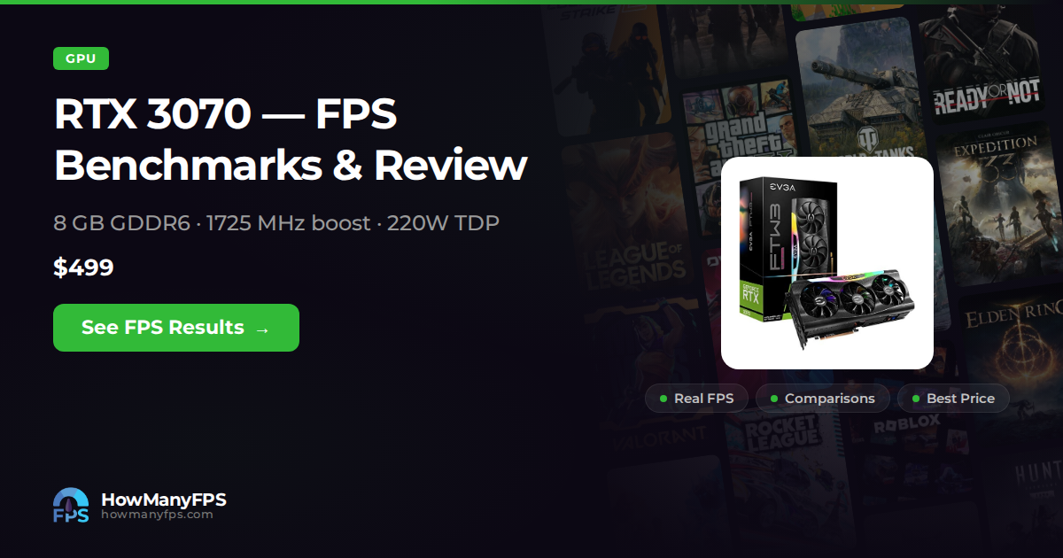 GeForce RTX 3070: FPS, Specs & Benchmarks – HowManyFPS