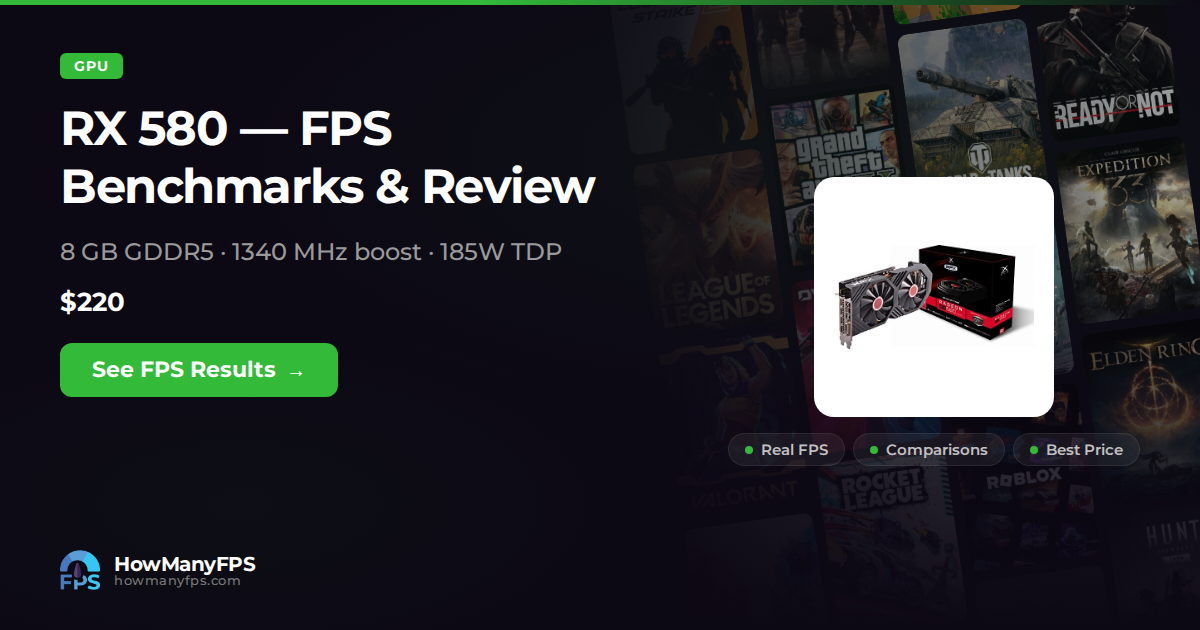 Radeon RX 580: FPS, Specs & Benchmarks – HowManyFPS