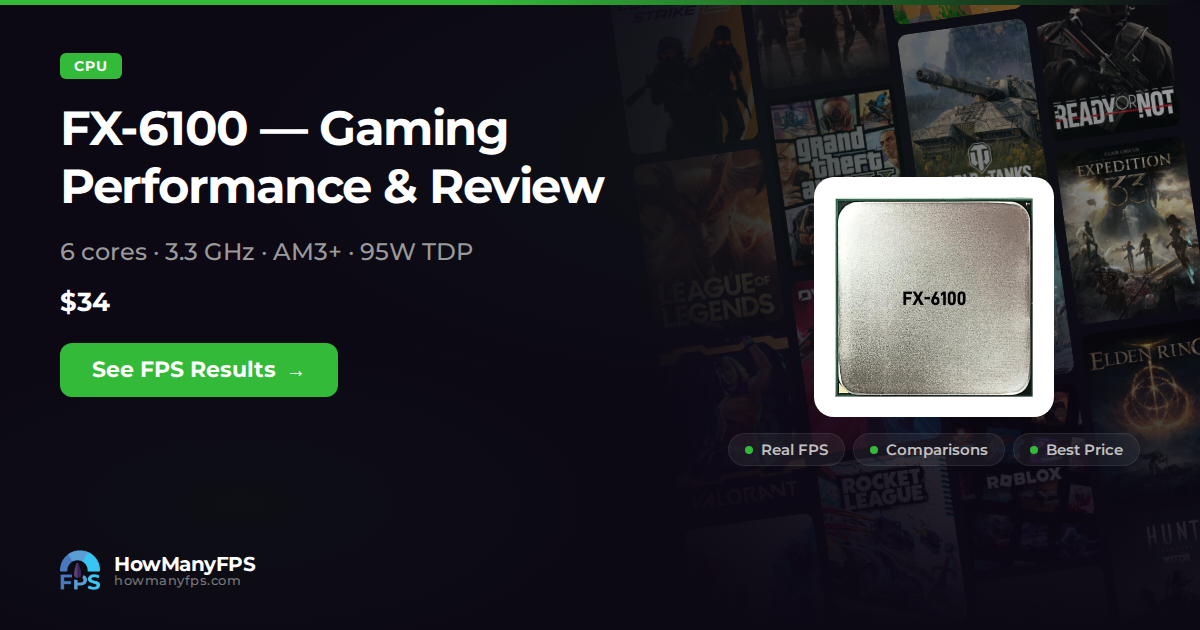 FX-6100: FPS, Specs & Benchmarks – HowManyFPS